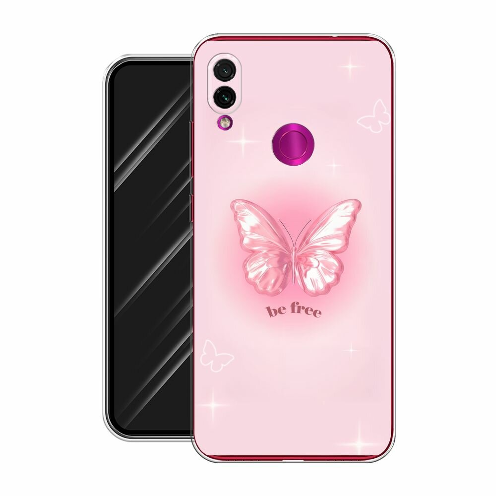Чехол на Xiaomi Redmi Note 7 / Сяоми Редми Нот 7 с принтом "Be free butterfly 1" — фото 1