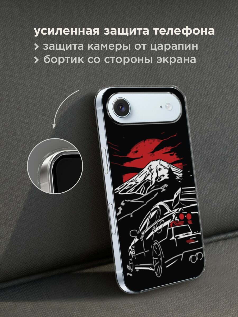 Чехол на Apple iPhone Air / Айфон Айр с принтом "Машина в горах JDM" — фото 1