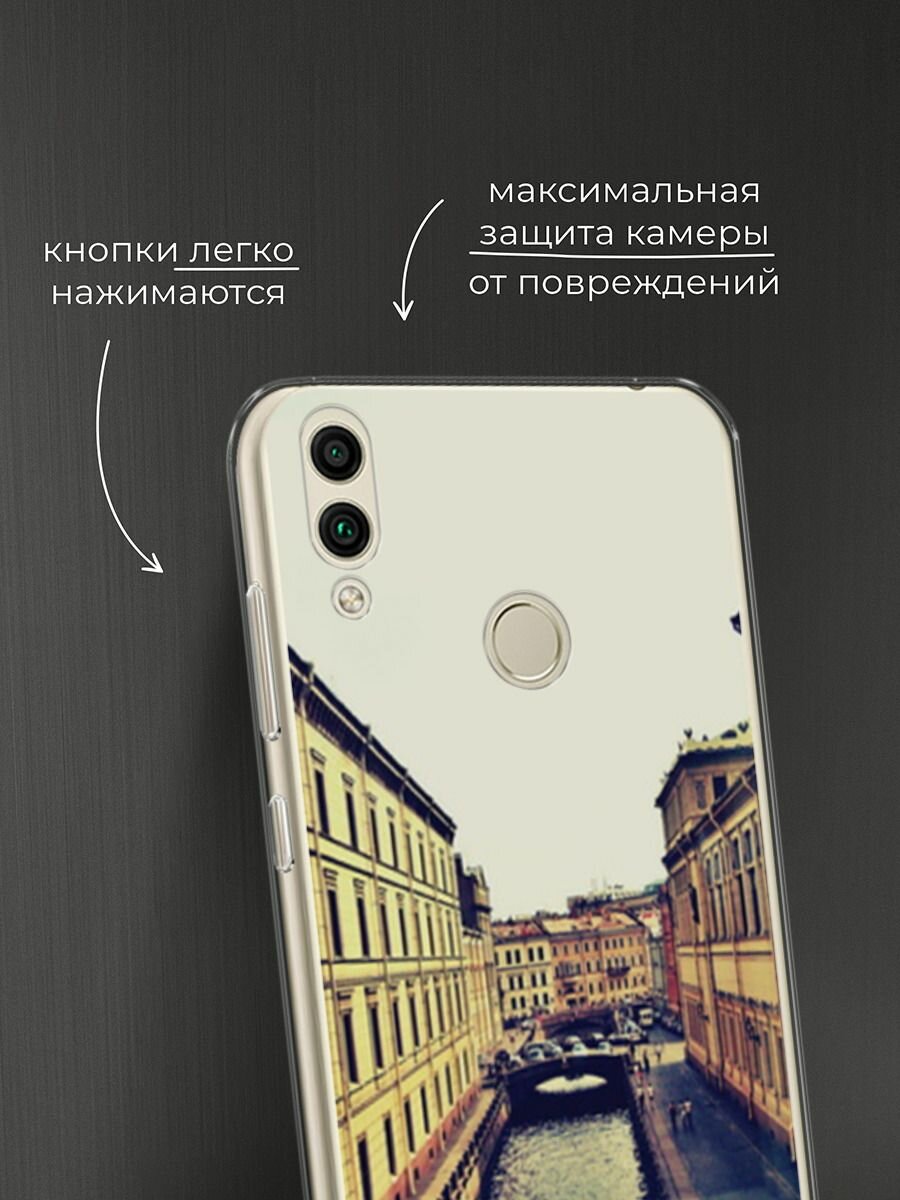 Силиконовый чехол на Honor 8C / Хонор 8С с принтом "Санкт-Петербург" — фото 1