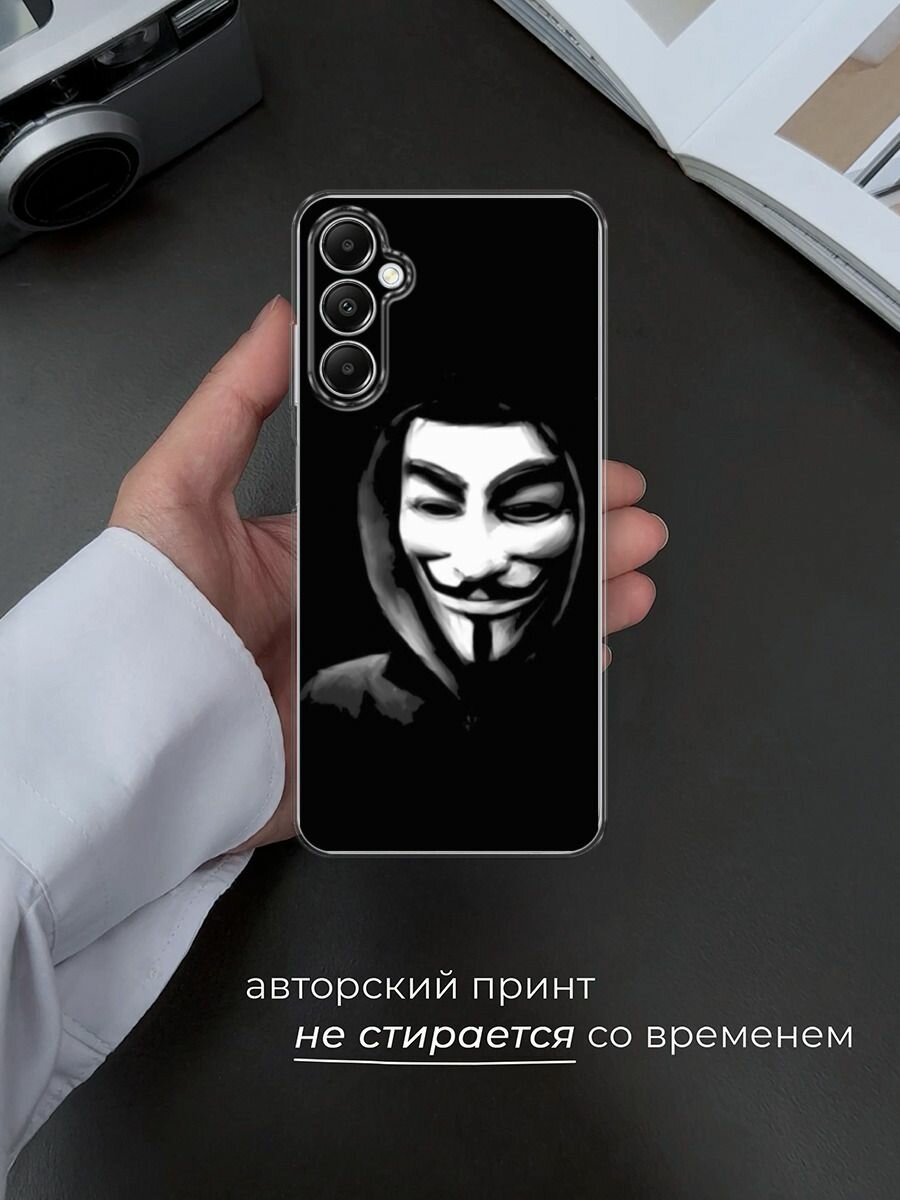 Чехол на Samsung Galaxy A05s / Самсунг Галакси A05s с принтом "Анонимус" — фото 1