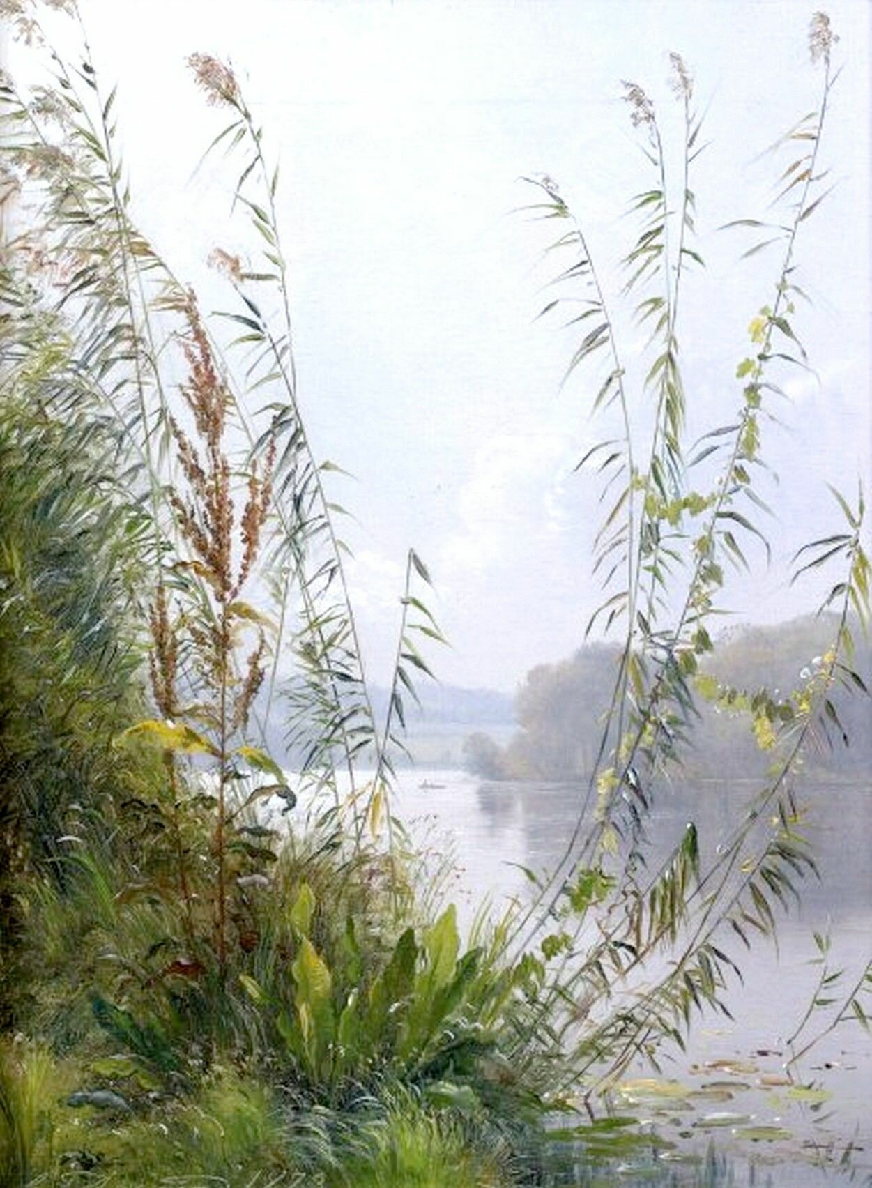 Картина Карла Фредерика Огора Вид на озеро 44х60 см