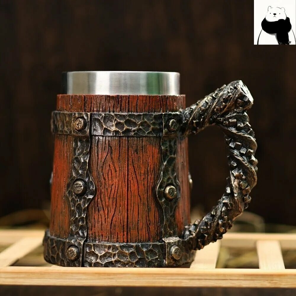 Кружка "Имитация деревянной бочки", 500 мл, 1 шт