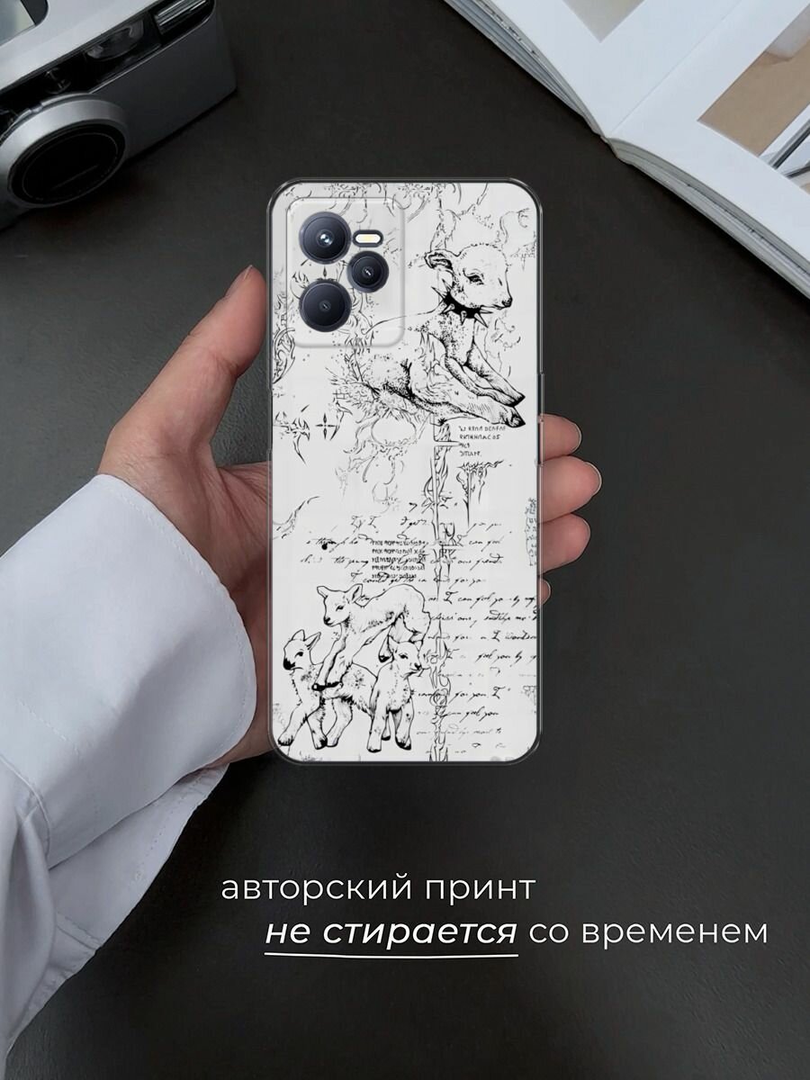 Чехол на Realme C35 / Реалми C35 с принтом "Готический ягненок" — фото 1