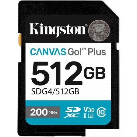 Kingston Canvas Go! Plus SDXC 512GB SDG4/512GB