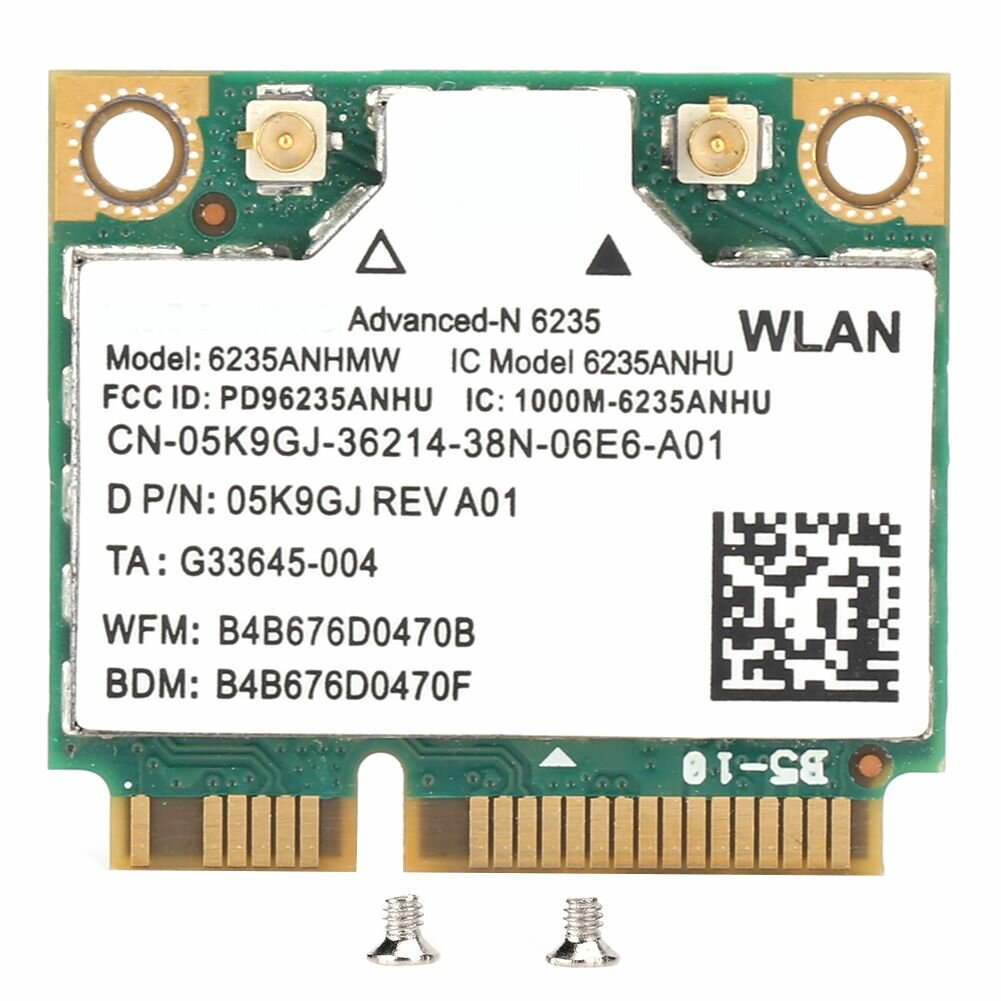 Беспроводная карта Intel 6235AN (2.4/5 ГГц, Bluetooth 4.0)