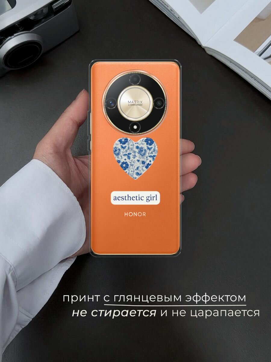 Чехол на Honor X9b / Хонор X9B с принтом "Aesthetic girl" — фото 1
