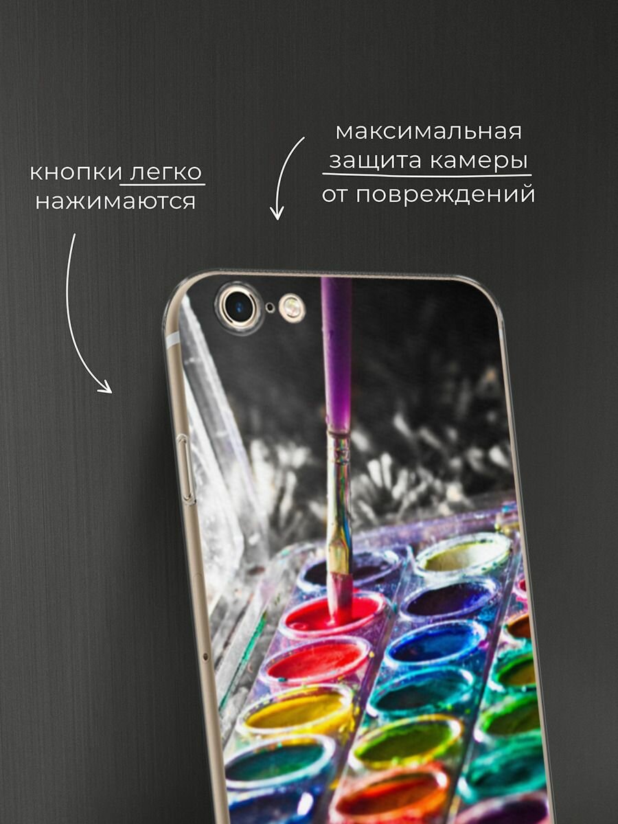 Чехол на Apple iPhone 6 Plus/6S Plus / Айфон 6 Плюс/Айфон 6С Плюс с принтом "Палитра красок" — фото 1