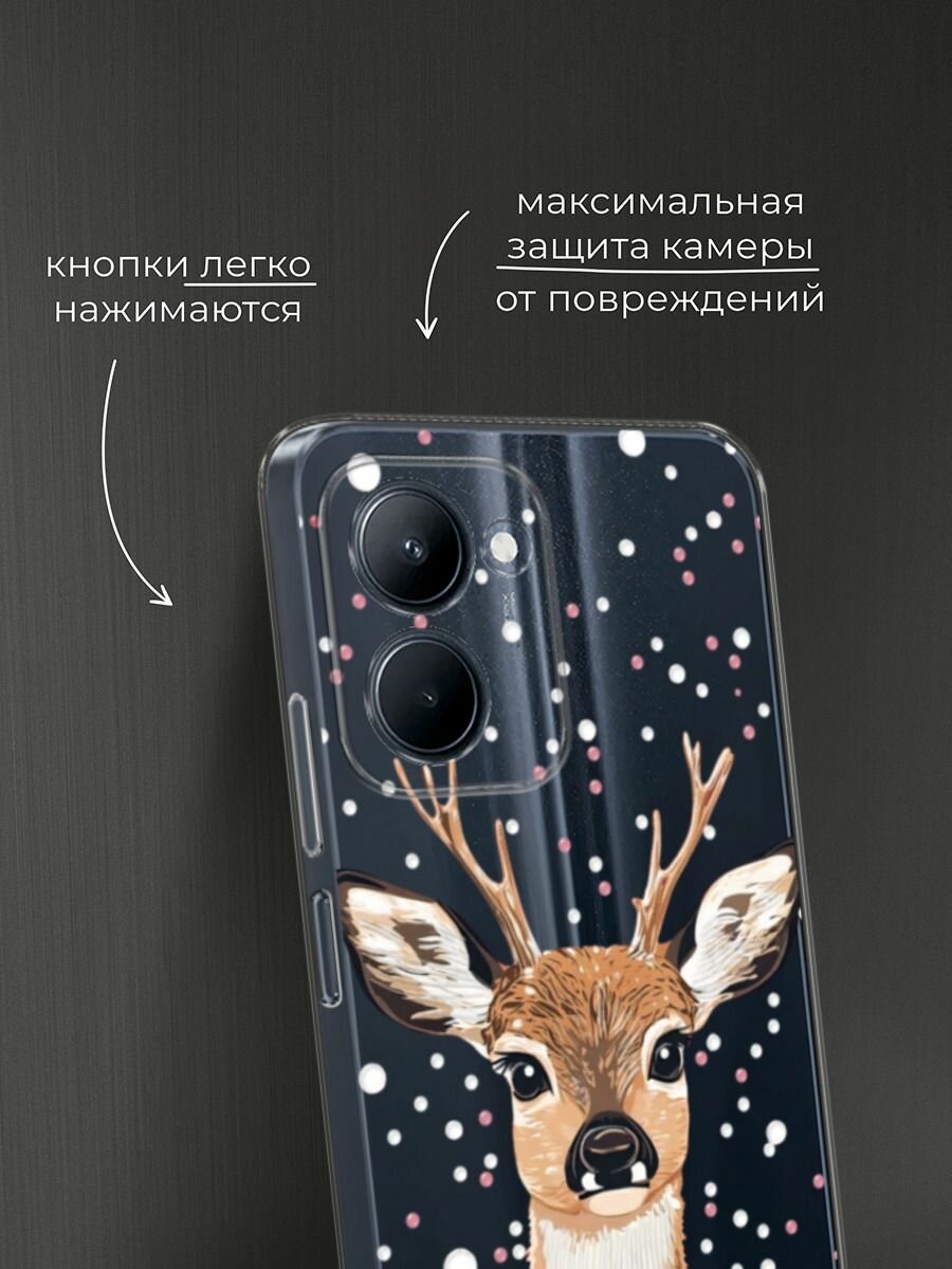 Чехол на Realme C33 / Реалми С33 с принтом "Гордый олень 3" — фото 1