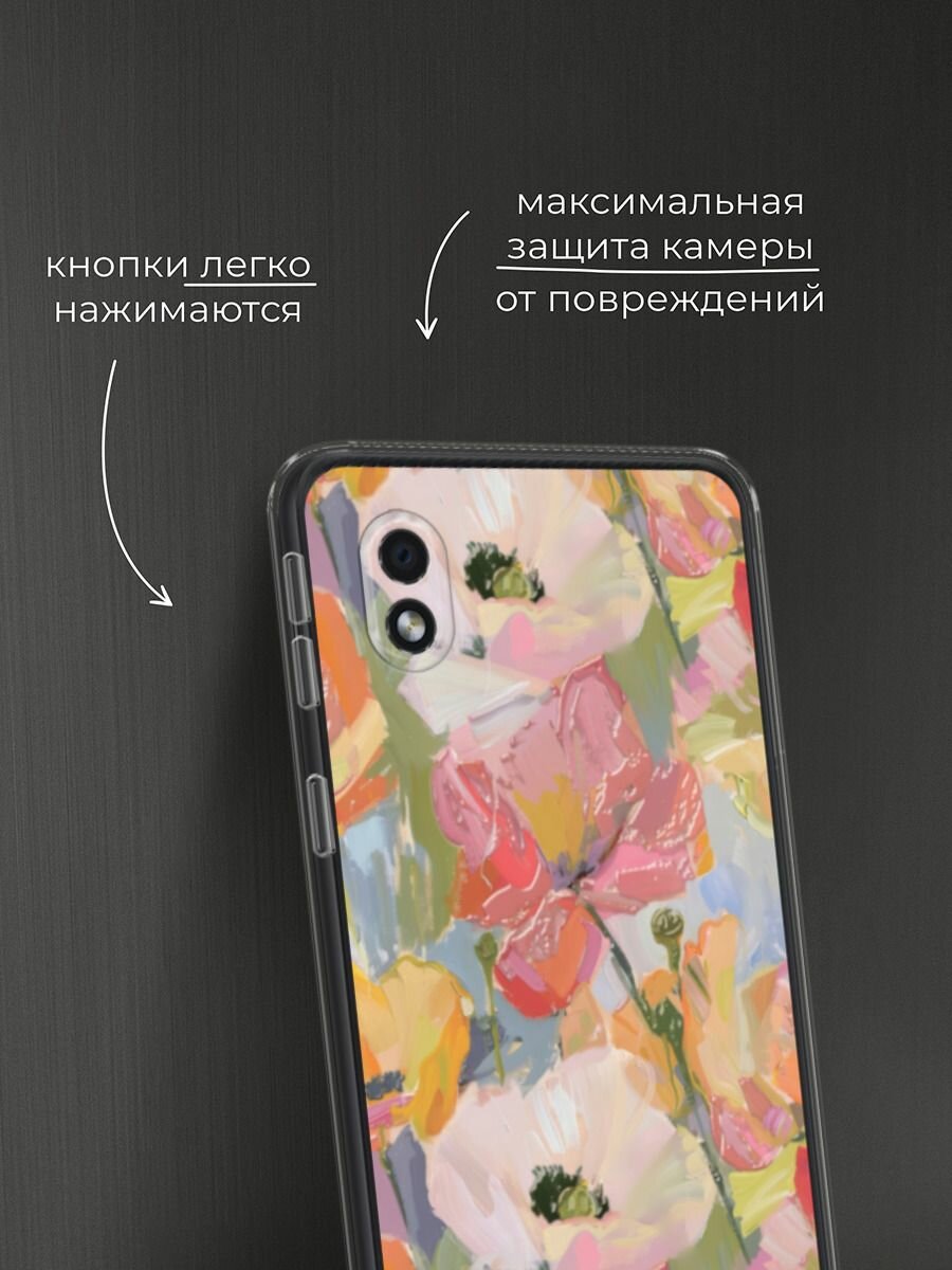 Чехол на Samsung Galaxy A01 Core / Самсунг Галакси А01 Core с принтом "Акварельные анемоны" — фото 1