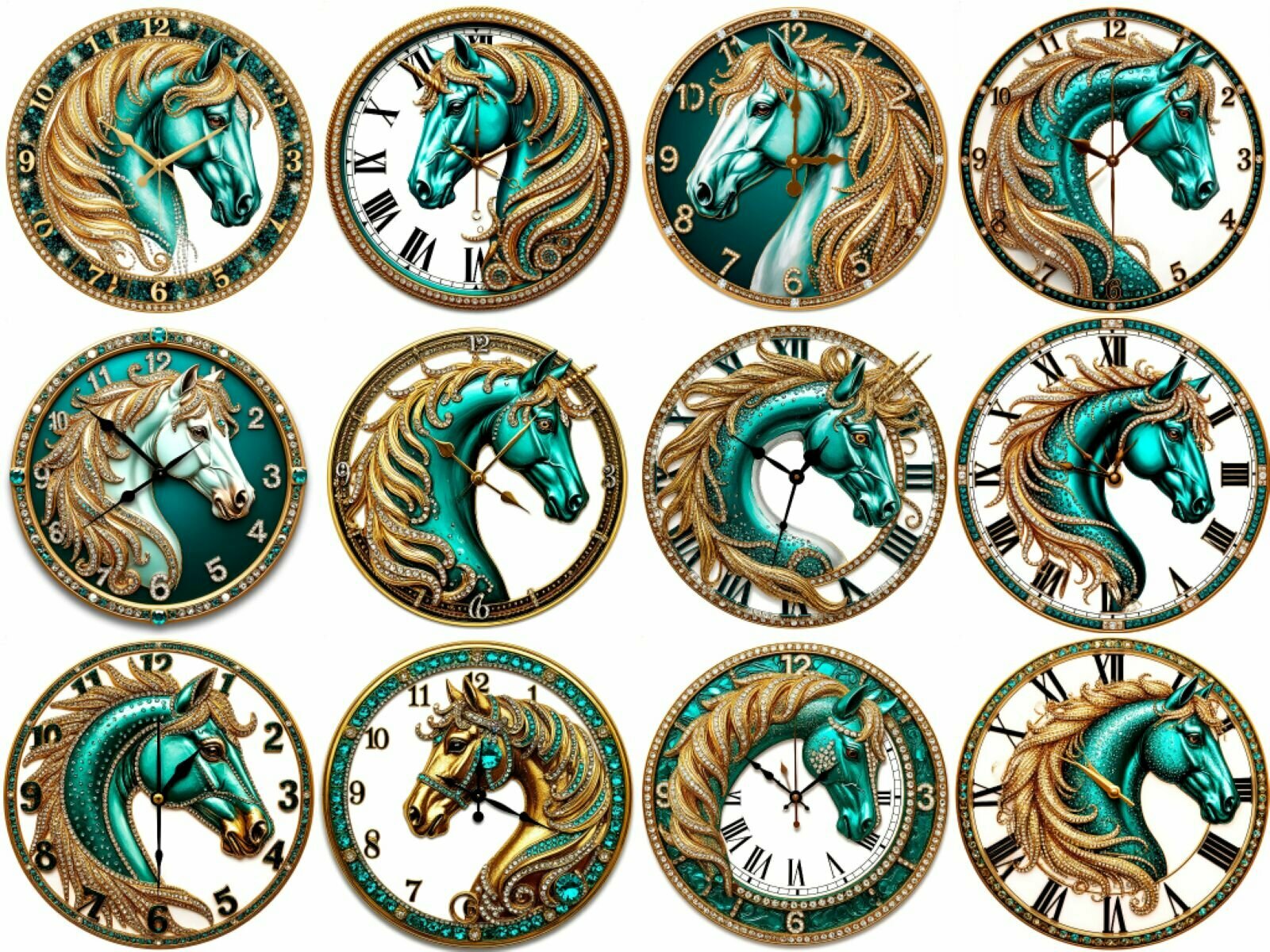 Водорастворимые картинки для мыла "Циферблат бирюзовый" А4