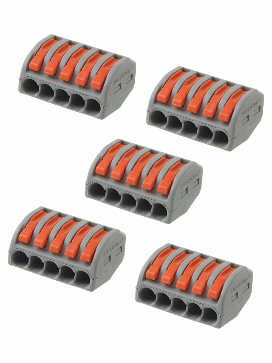 Разъем Клемма экспресс колодка 0.08*2.5/4мм, 5-проводная, упаковка 5шт