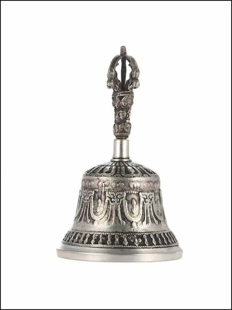 Изготовленный вручную тибетский буддийский храмовый медитативный поющий колокольчик с Дордже Ваджрой