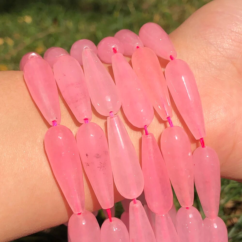 Куою Камешки из халцедона для украшений Розовый, Pink