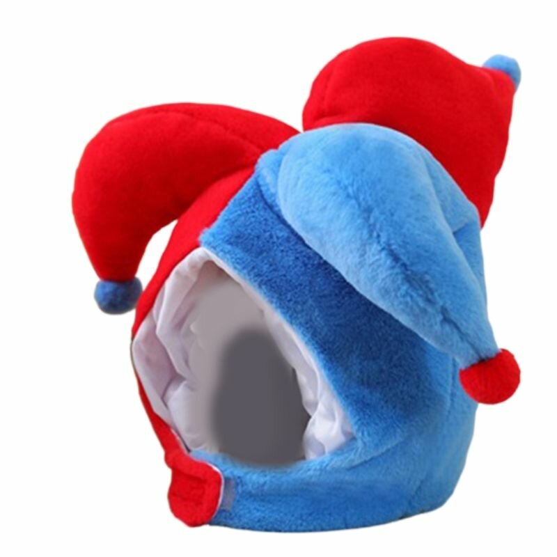 Головной Убор Клоуна на Хэллоуин -Красный и синий