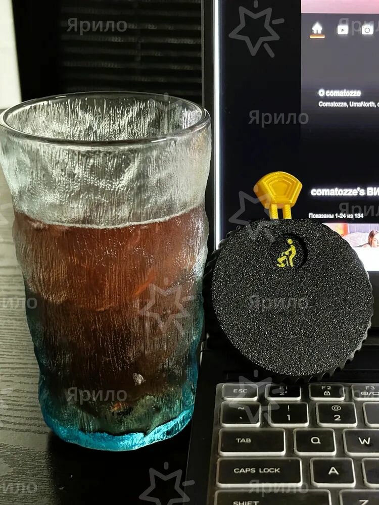 Рулетка интимная для пар, 6 вариантов поз, черная, 8 см, 1 шт.