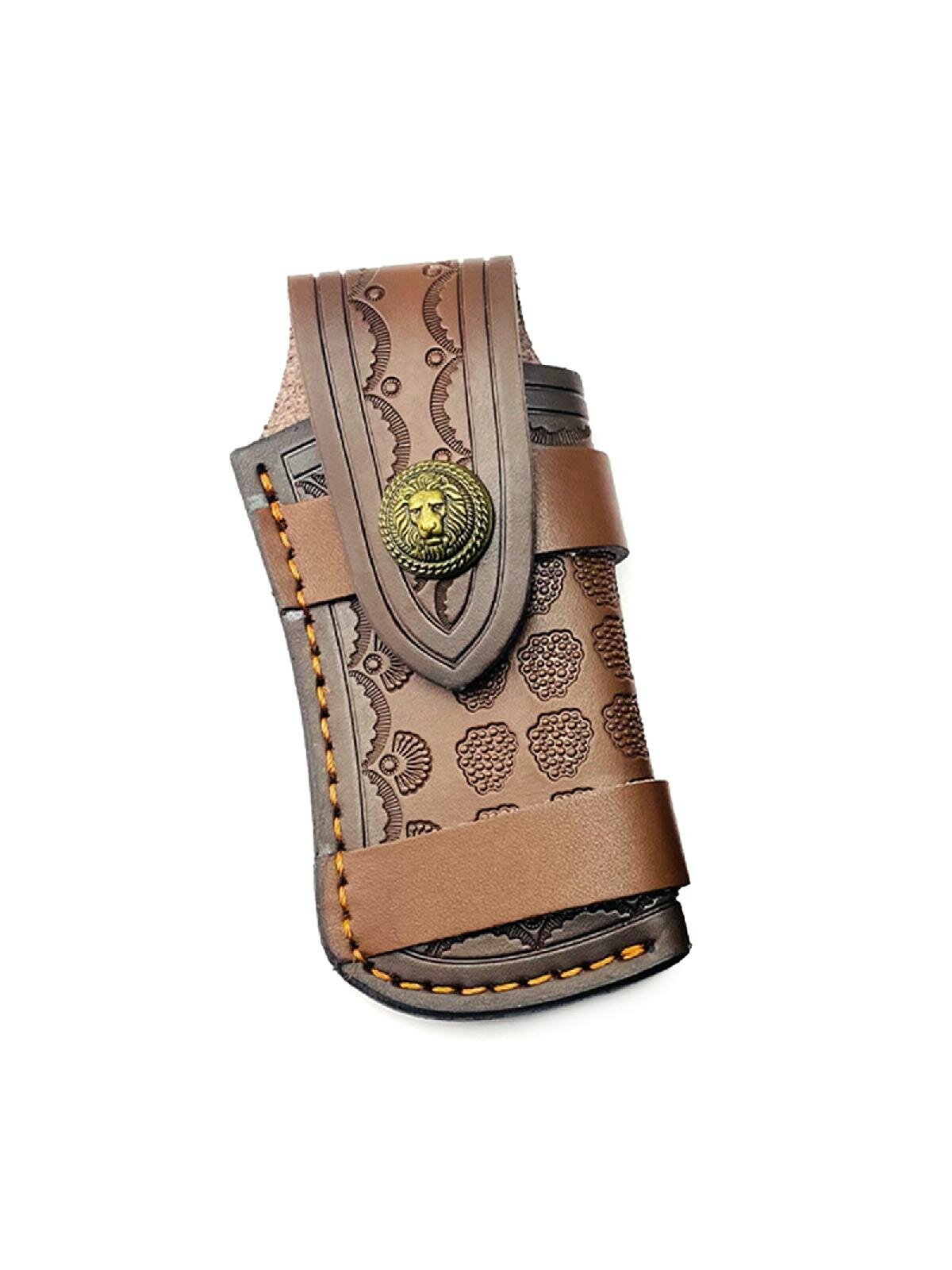 Складной чехол для хранения ножей, прочные кожаные кобуры, поясные чехлы для складных ножей 9x4,9 см, подарок для коллекционера