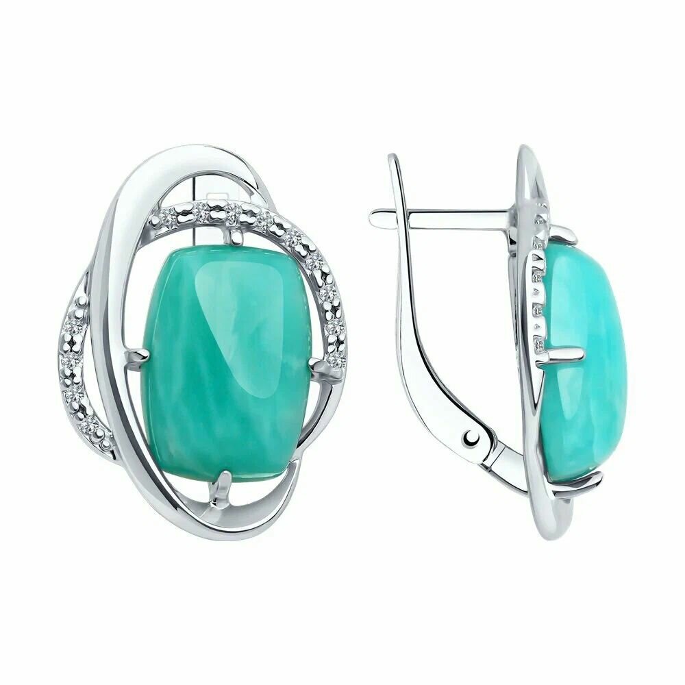 Серьги серебро, 925 проба