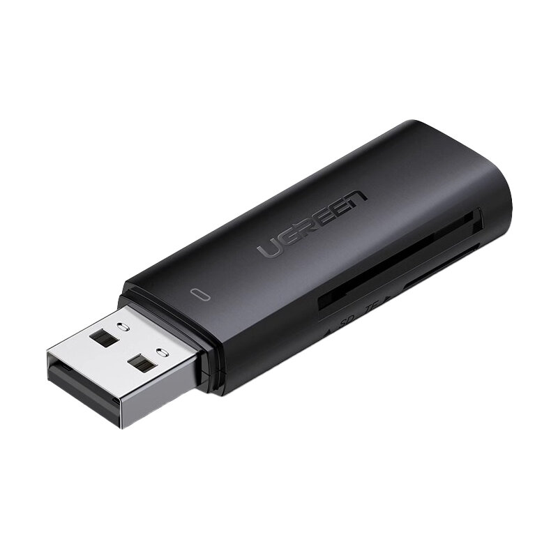 USB-считыватели карт UGREEN dual sim single read deep black, поддержка TF/SD карт