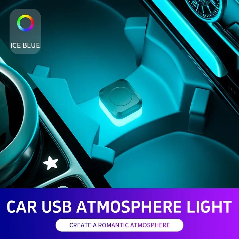 Автомобильная USB LED лампа Ice Blue