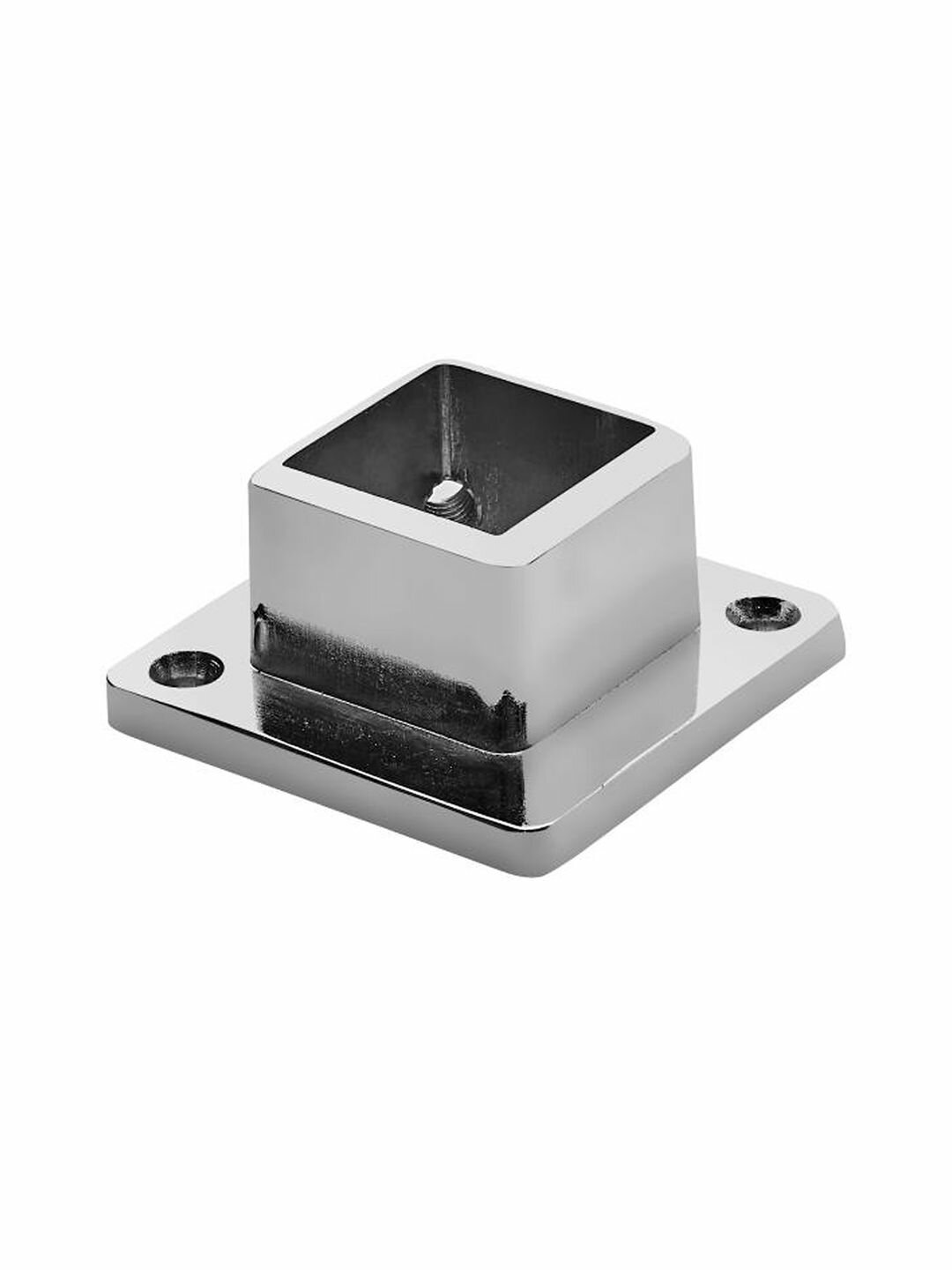 Крепление (розетка) для квадратной трубы 25*25 QUADRO, хром