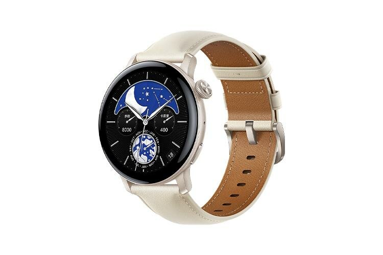 Умные часы Vivo Watch 3, bright moon, genuine leather, водостойкие, сенсорный экран, длительное время работы
