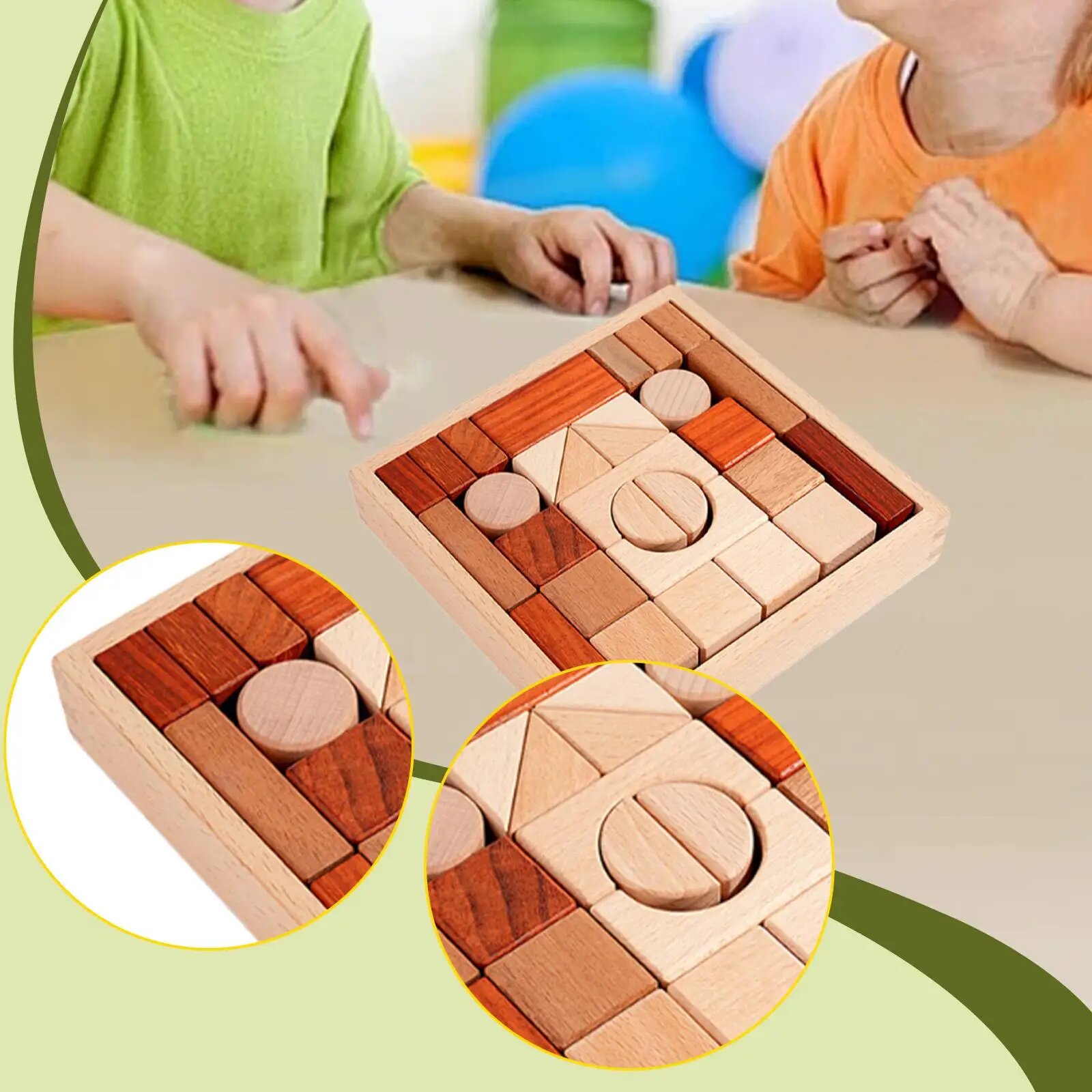 Детские деревянные блоки, деревянные развивающие игрушки для классов, девочек и мальчиков дошкольного возраста
