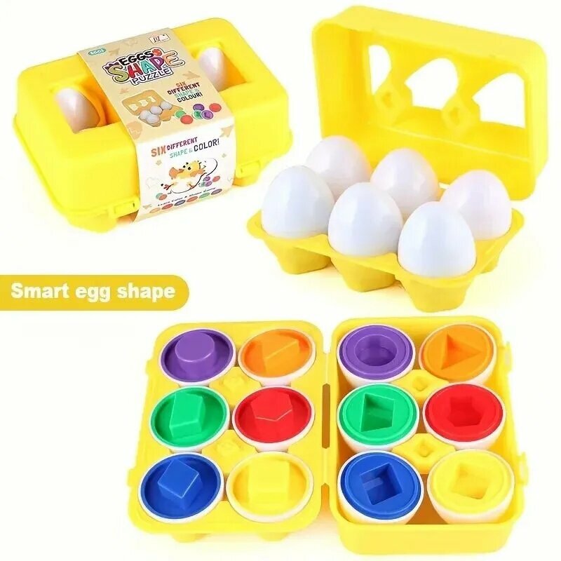 Развивающий сортер яйца в контейнере по методике М. Монтессори для малышей