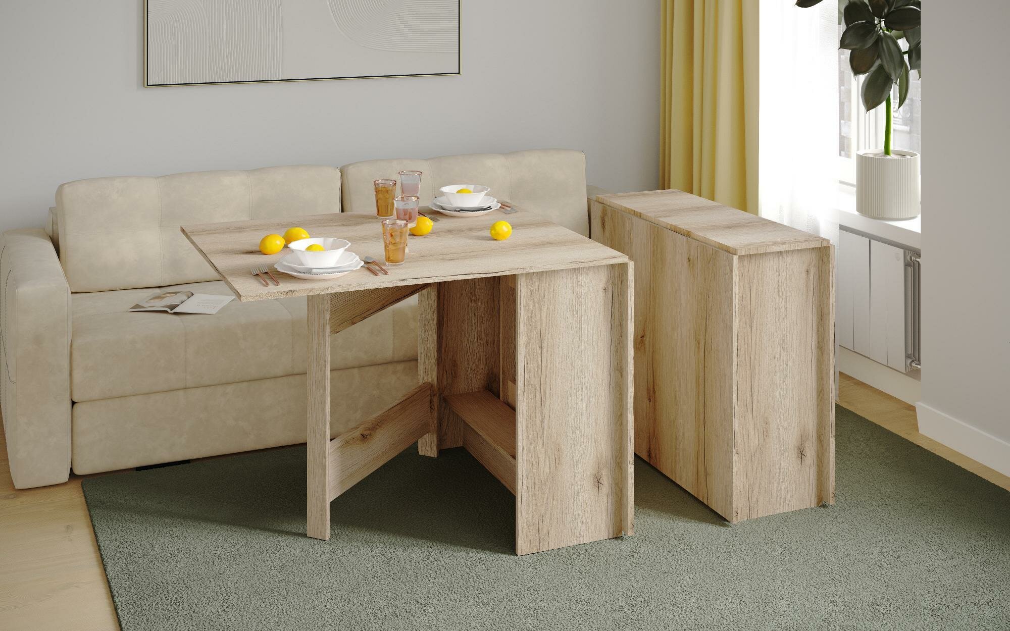 Стол книжка, Дуб делано