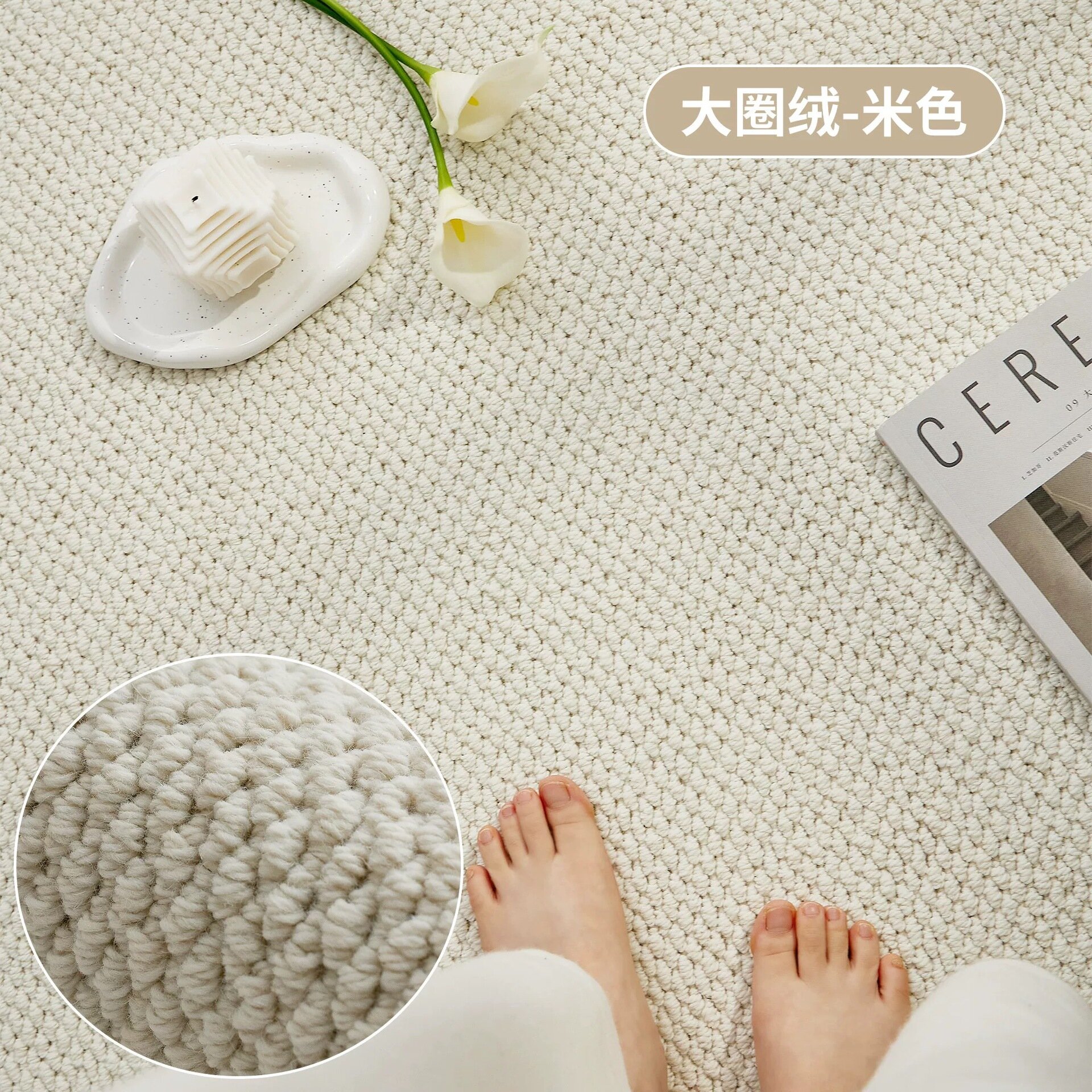 Коврик из искусственного сизаля, защищающий от царапин кошек, для гостиной, фотостудии, спальни, прикроватной тумбочки, японского татами, однотонный льняной коврик для фотографий.