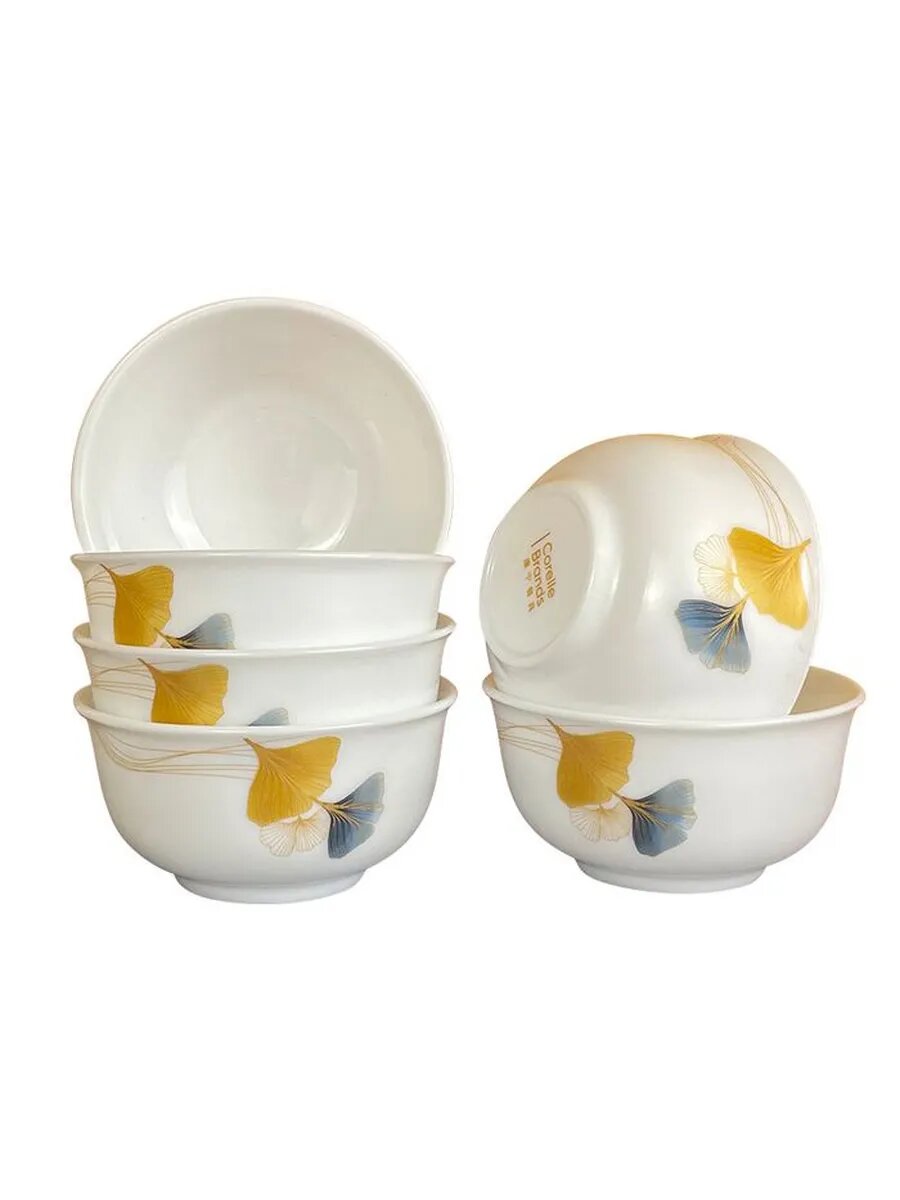 Набор посуды кварцевый песок 6 предметов, белый