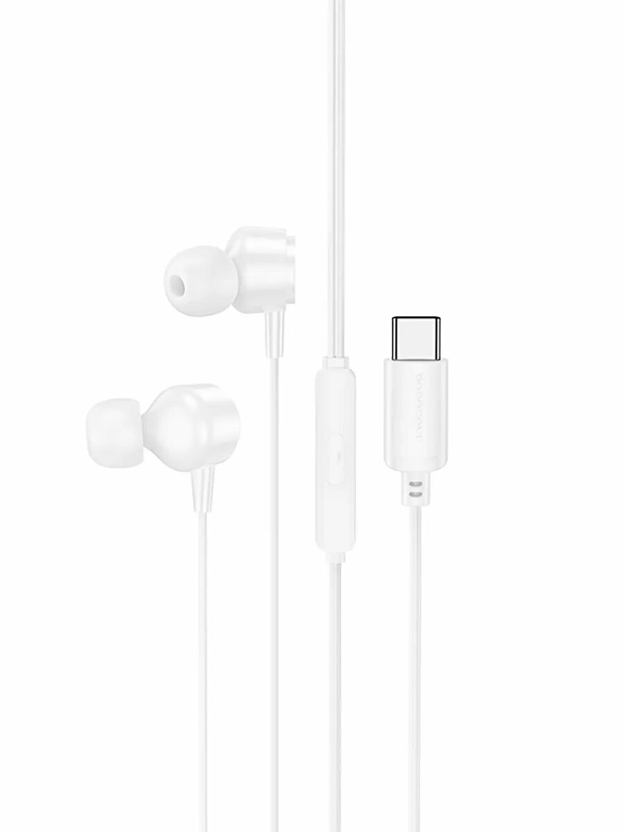 Наушники проводные с микрофоном Borofone BM94 Type-C, цвет белый