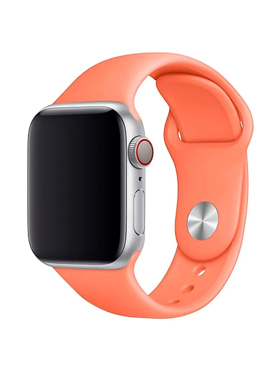 Ремешок для Apple Watch Series 38 мм/40 мм силиконовый оранжевый