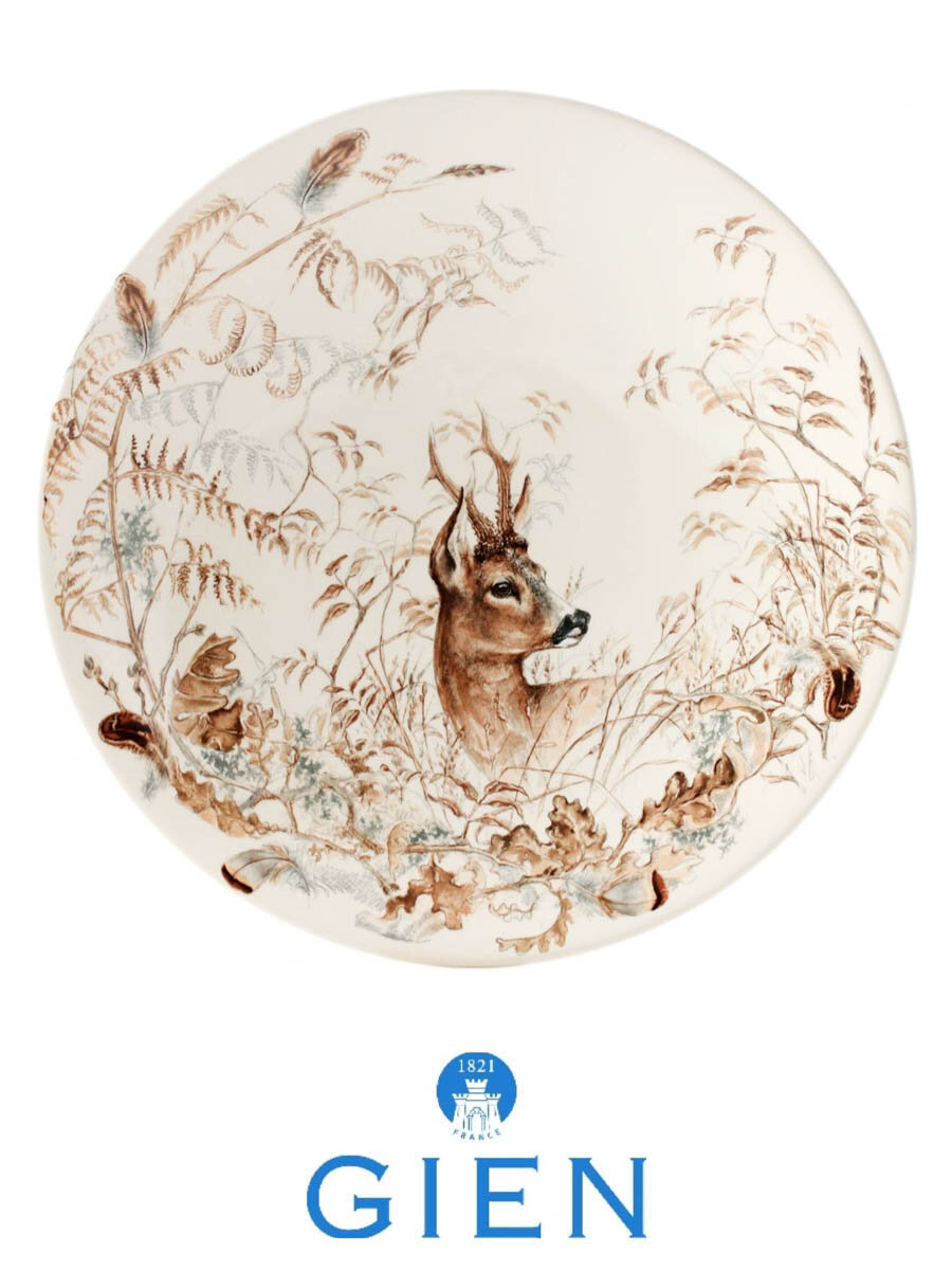 Тарелка глубокая для пасты Gien Sologne, 31 см, фаянс, коллекция Sologne