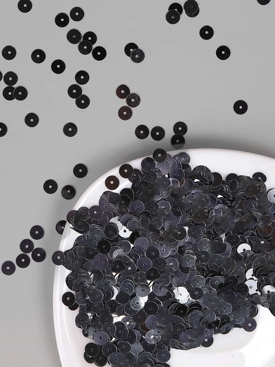 Пайетки плоские 6 мм металлик уп.50г