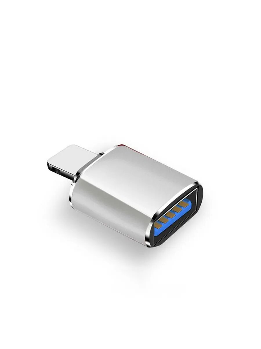 OTG адаптер 2-в-1 USB 3.0 (серебристый)