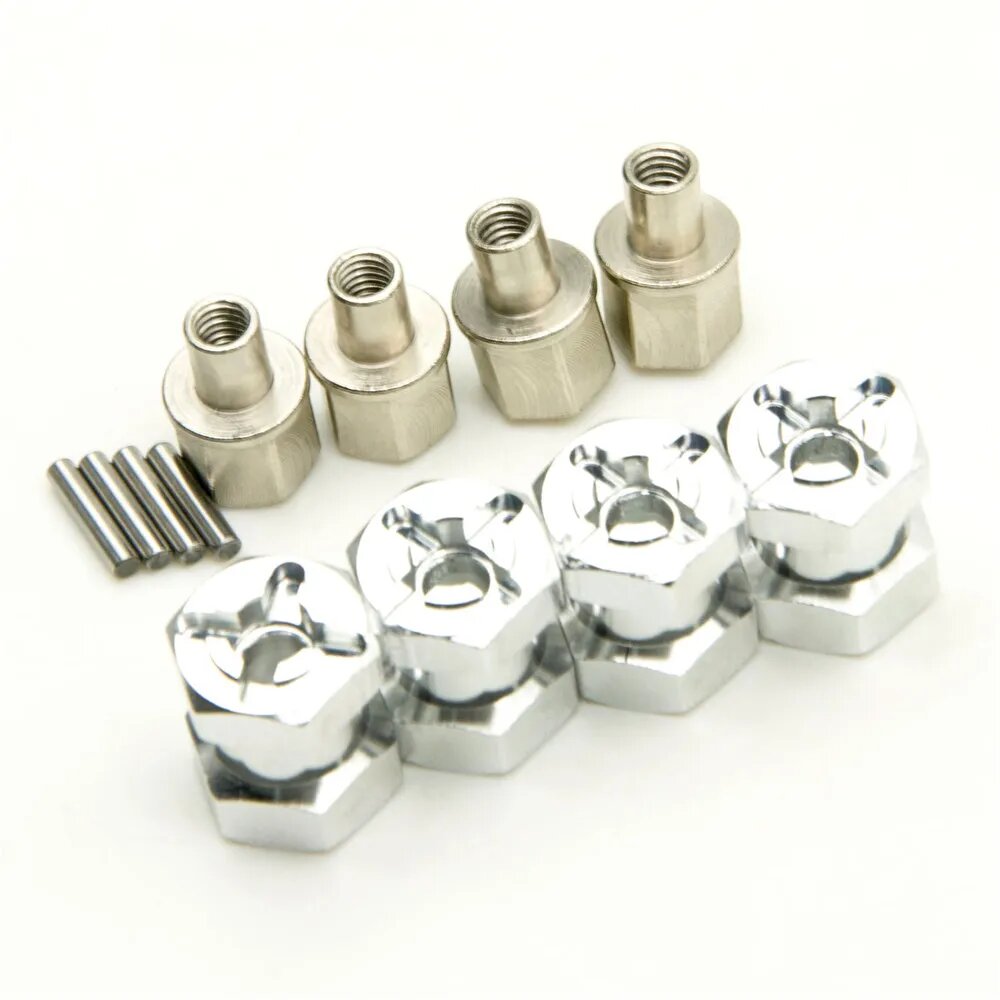 Адаптеры колесных ступиц YEAHRUN 12x15mm Silver