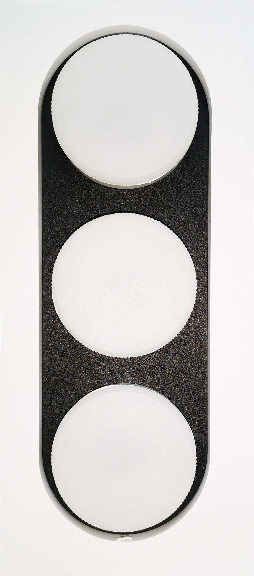 Светильник ES53 теневой тройной овальный черный (290*115*30) (лампа в комплект не входит) (№20)