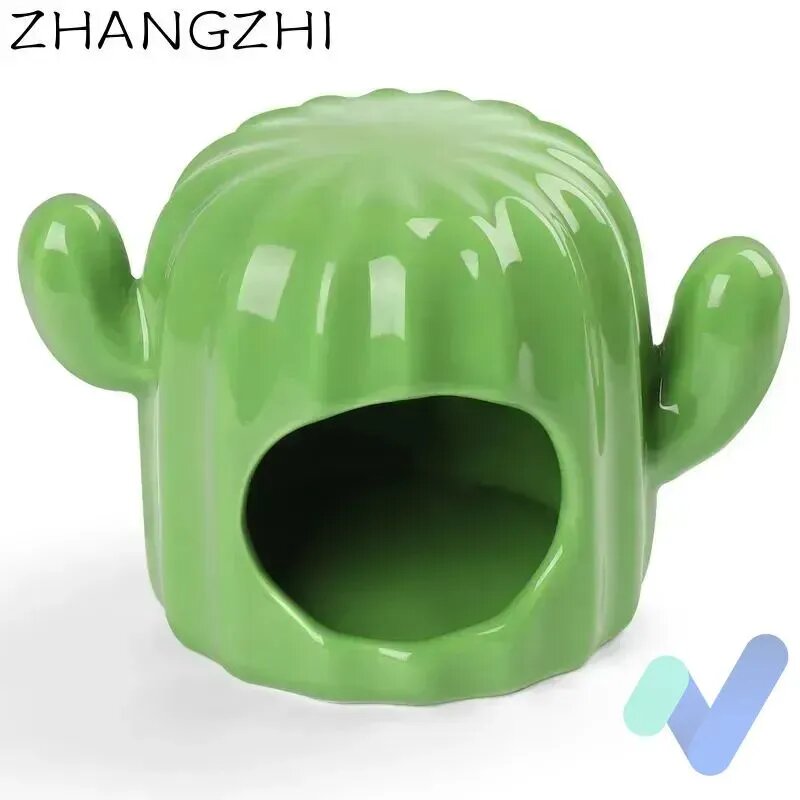 Домик для хомяка и других мелких грызунов керамический "Кактус", 12*8*8 см