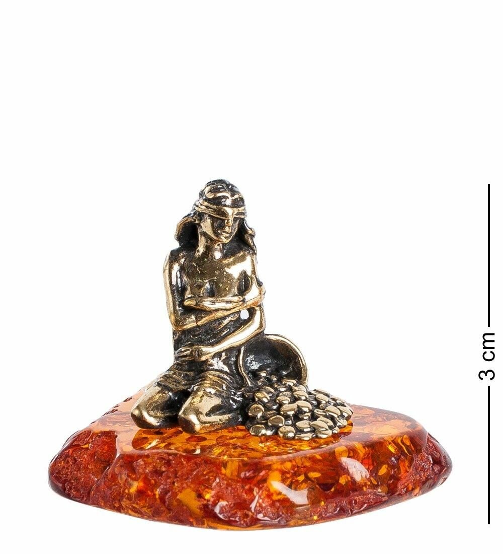 Фигурка Фортуна (латунь, янтарь) A2088213 Народные промыслы, бронзовый