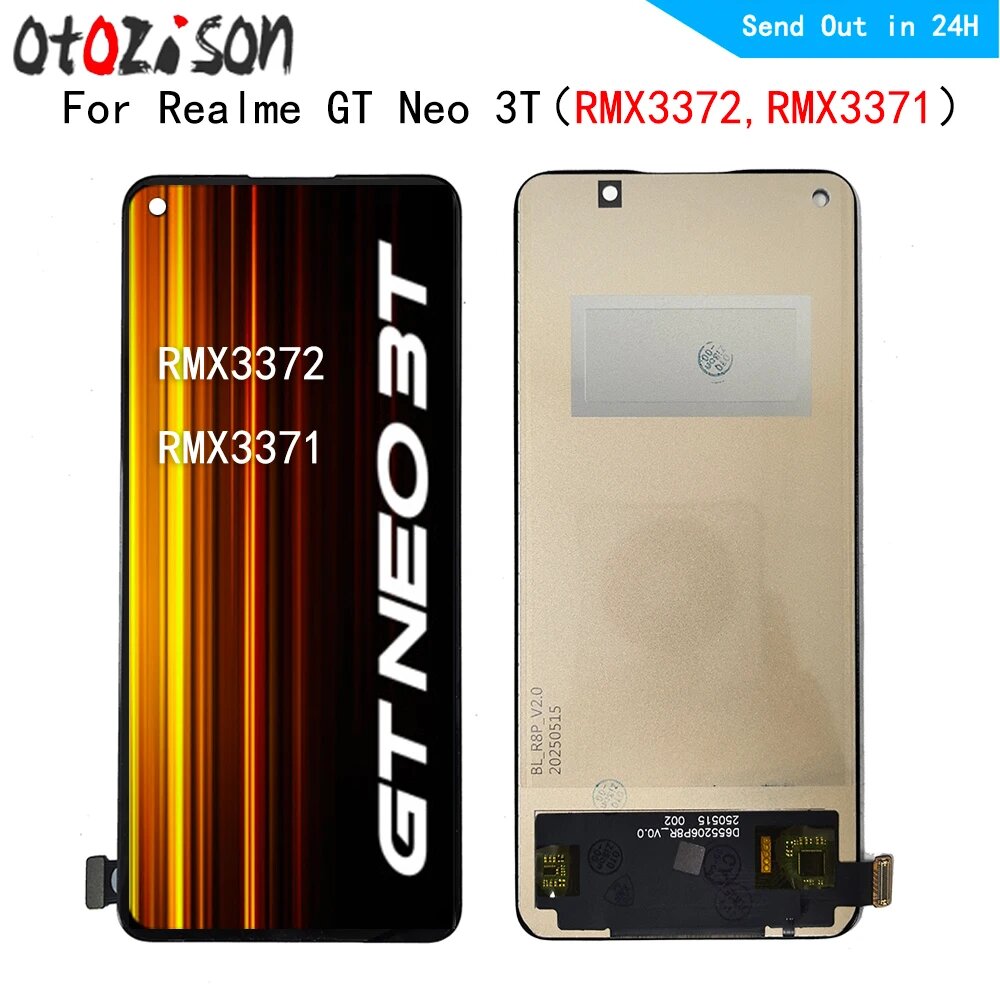 Для Realme GT Neo3T ЖК-экран для Oppo Realme GT Neo 3T RMX3372 ЖК-дисплей, сенсорная TFT Black Frame