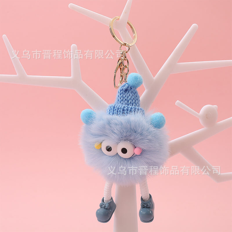 2025 Горячая продажа Подвесной брелок Креативный плюшевый кулон с большими глазами маленького эльфа Картонная кукла Шарм для сумки