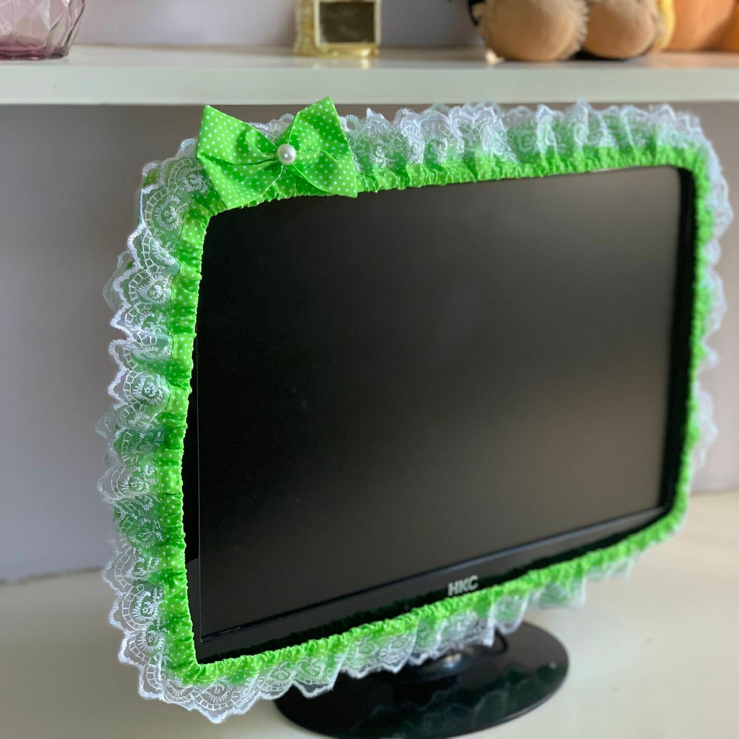Чехол для компьютера из свежей ткани, кружевной чехол для монитора, чехол для телевизора, рамка с вечным календарем, защита от пыли