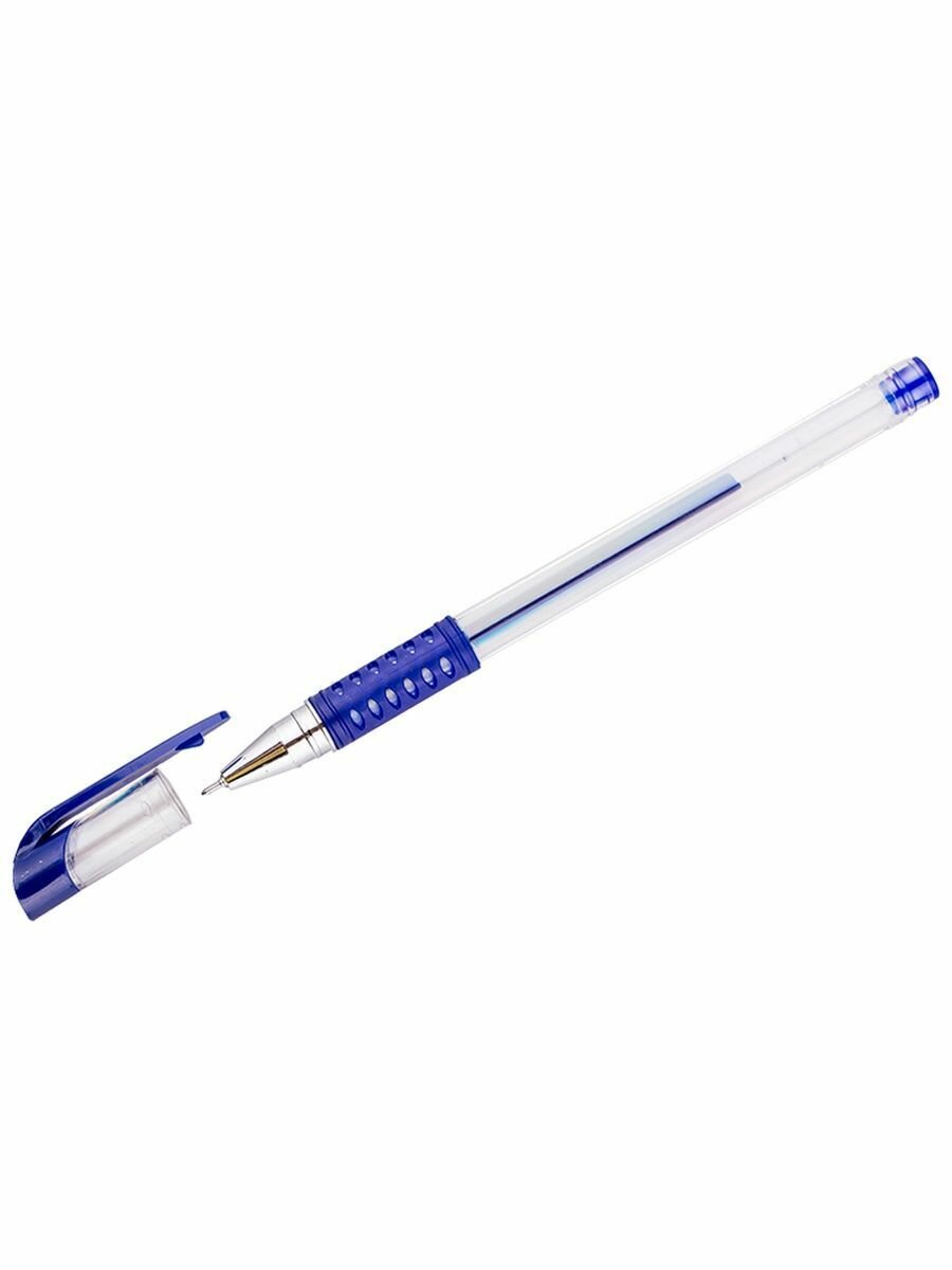 Ручка гелевая синяя, 0,5мм, грип, игольчатый стержень (24 шт.), GP905BU_6600