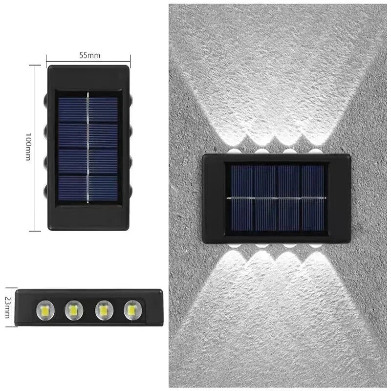Солнечный светильник Heinast Черный, 8LED-White, 1Pcs