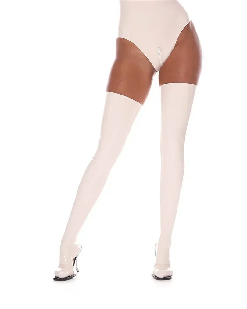 Женский латексный комбинезон Бежевый, M, stockings26