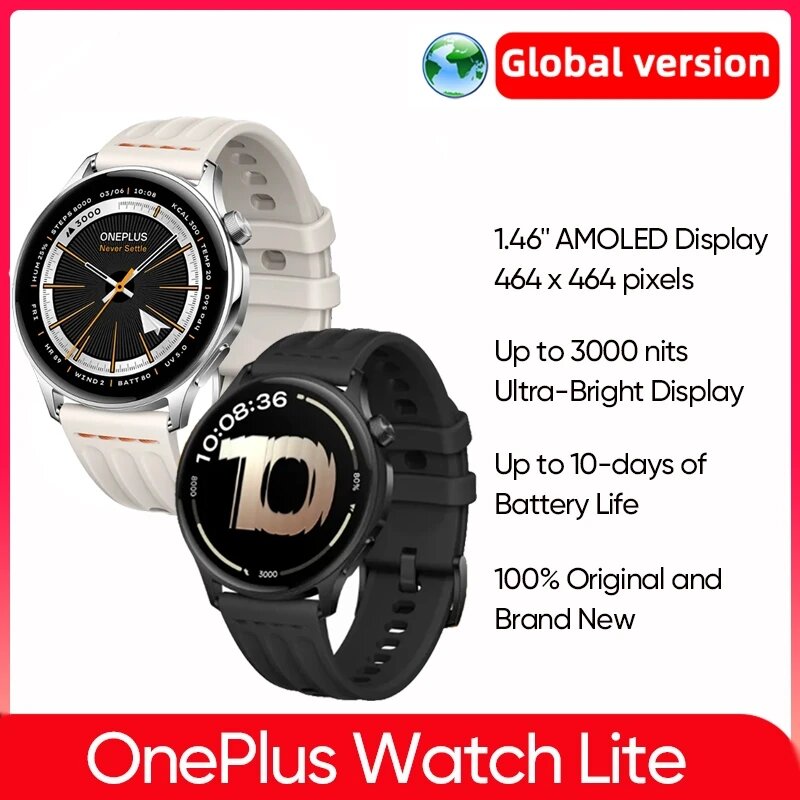 OnePlus Watch Lite смарт-часы Серый, Silver — фото 1