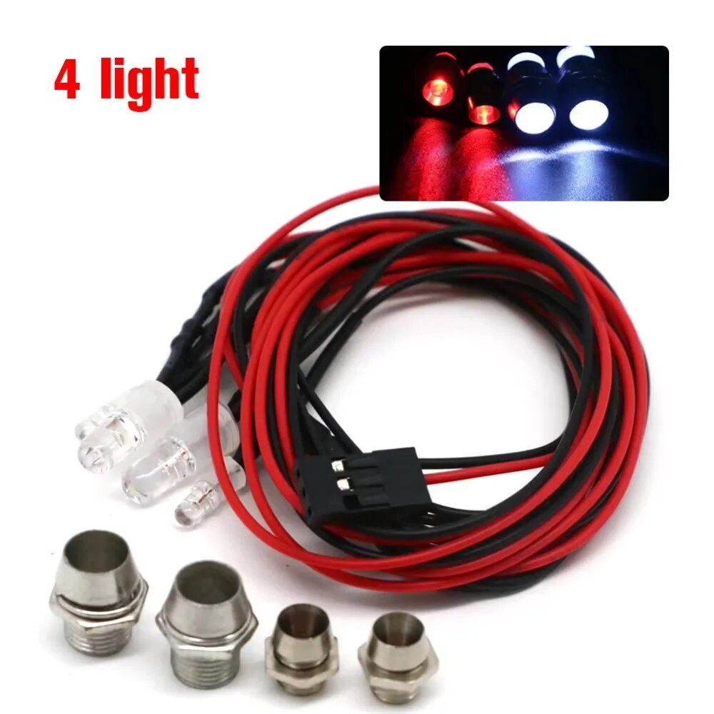 LED фары 4 LED, красные, 70 см