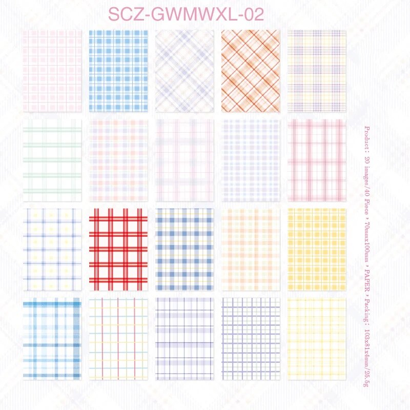 Бумага для скрапбукинга Checkered Mist SCZ-GWMWXL-02