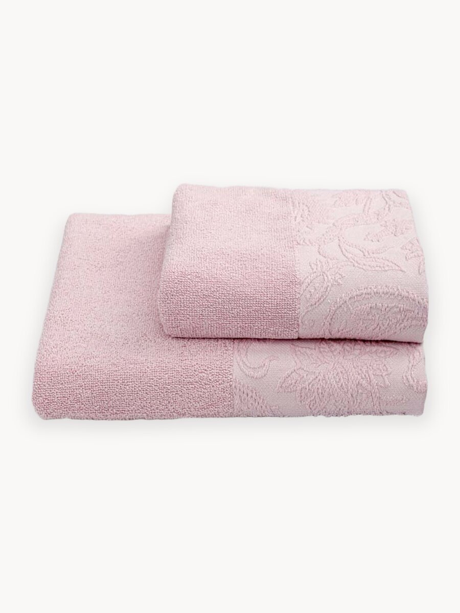 Набор махровых полотенец ECO-Life Paisley, 50х80, 70х130, Пудра