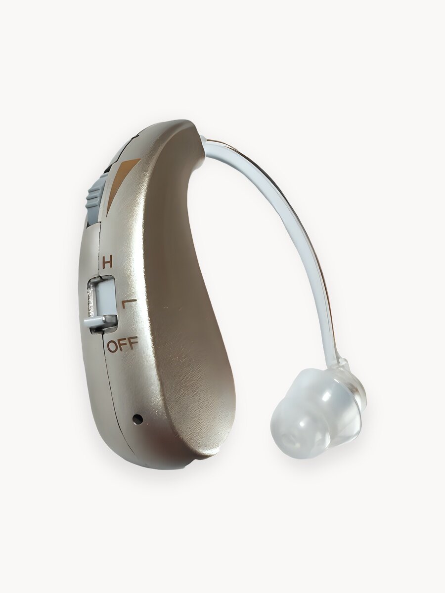 Усилитель слуха на аккумуляторе, заушный цифровой слуховой аппарат для пожилых